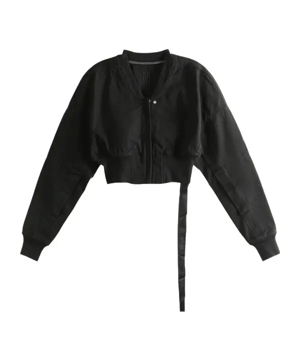 Rick Owens Cropped Bomber Jacket - Black