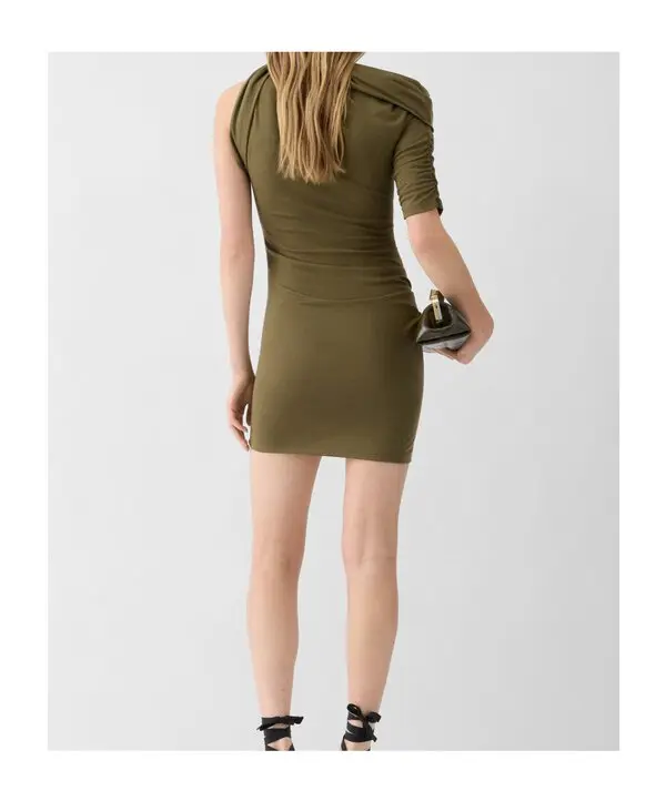 Jacquemus Draped Asymmetrical Mini Dress - Green