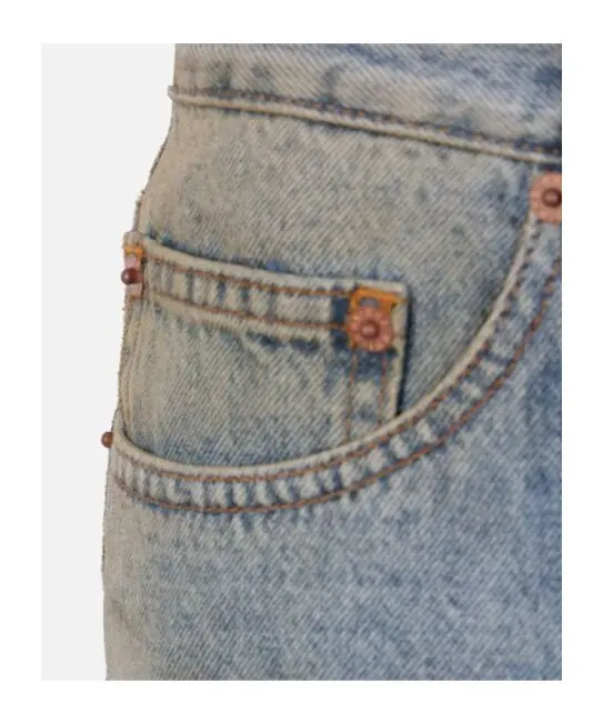 MAISON MARGIELA Logo Patch Straight-leg Jeans - Blue