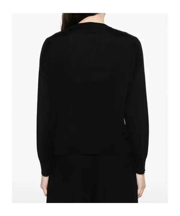 Peserico V-neck Long-sleeve Sweater With Pocket Detail