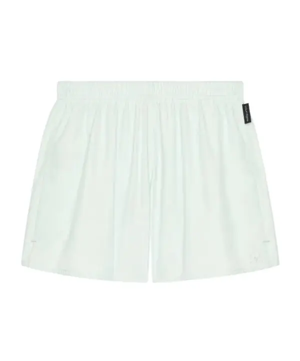 COURREGES Elasticated Waistband Swim Shorts With Embroidered Logo - Light Mint Green