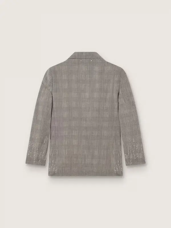 GOLDEN GOOSE Checked Embellished Blazer