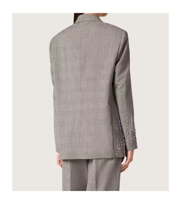 GOLDEN GOOSE Checked Embellished Blazer
