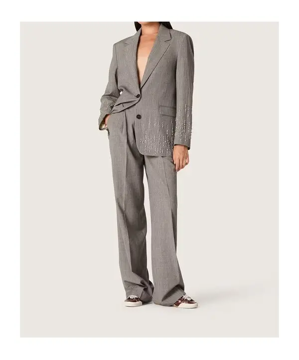 GOLDEN GOOSE Checked Embellished Blazer