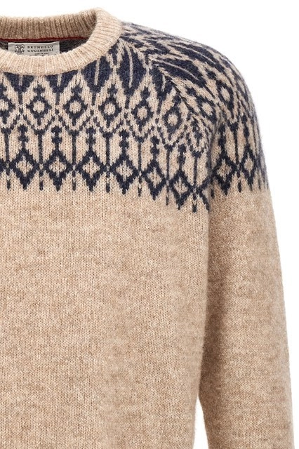 Brunello Cucinelli Patterned Knitted Crewneck Jumper