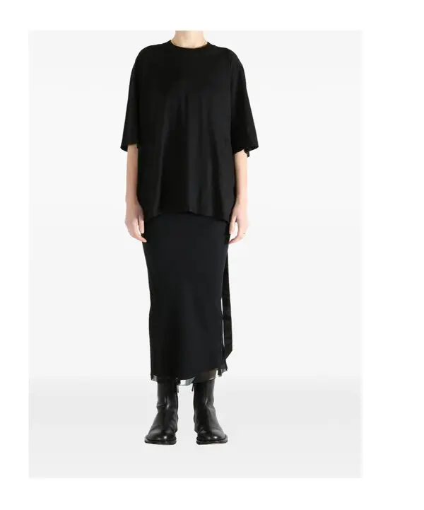 Rick Owens Oversize Crewneck T-shirt - Black