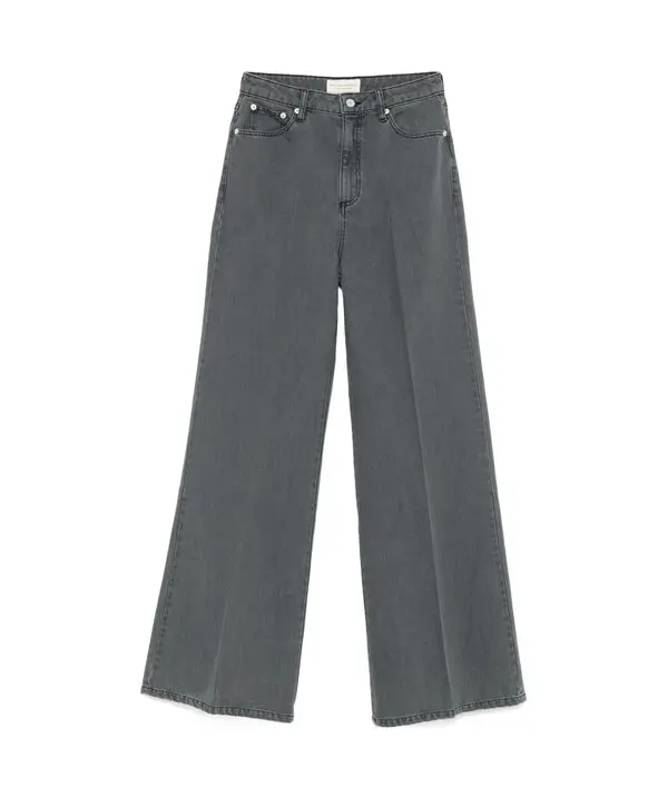 Officine Générale Romy Faded Wide-leg Jeans - Faded Black