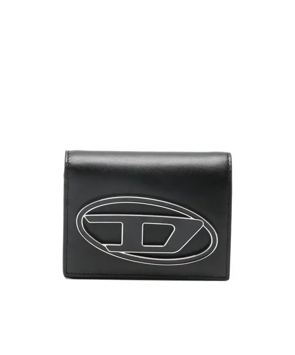 DIESEL® D Plaque Bi-fold Wallet - Black