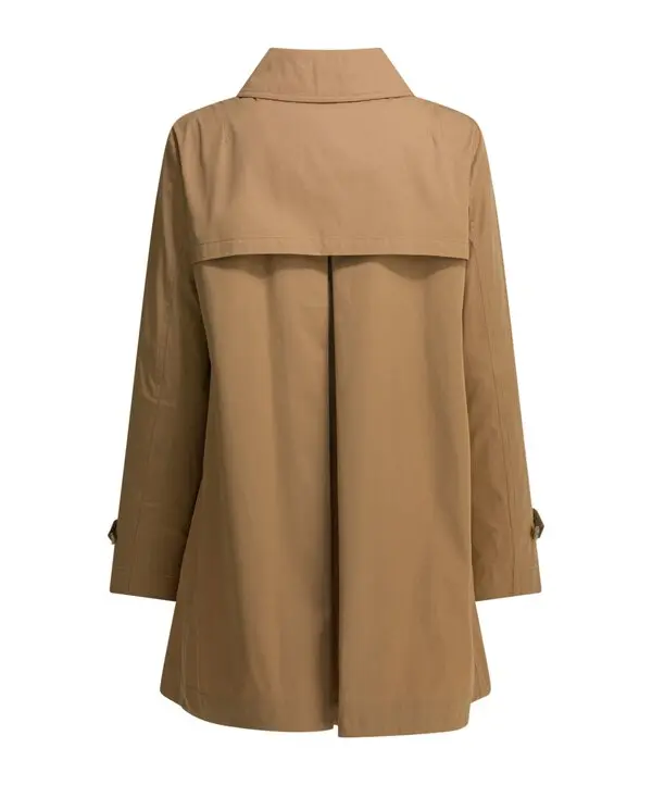 Herno Single-breasted A-line Coat - Brown