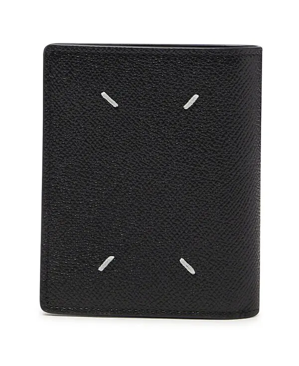 MAISON MARGIELA Stitching Detailed Foldover Wallet - Black