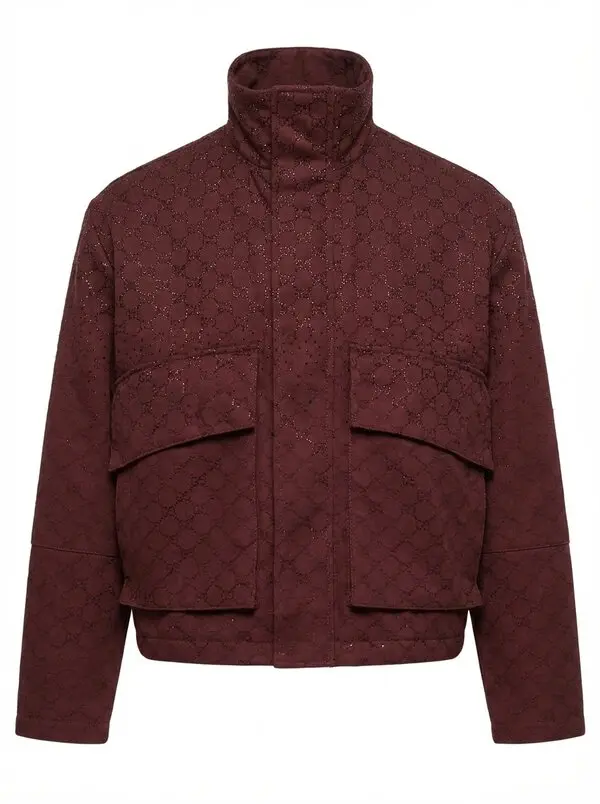 Gucci Embellished Gg Monogrammed Padded Jacket