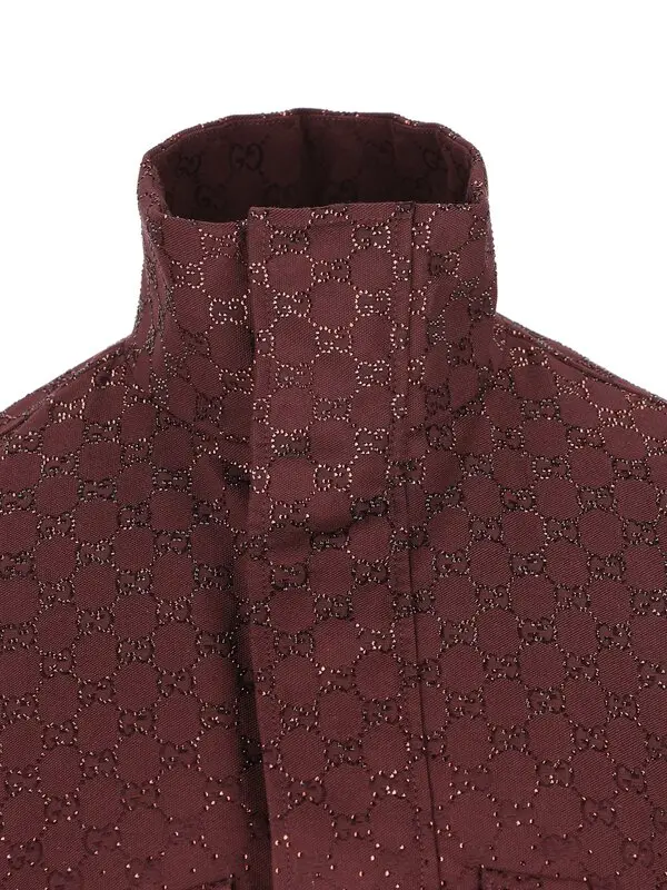 Gucci Embellished Gg Monogrammed Padded Jacket