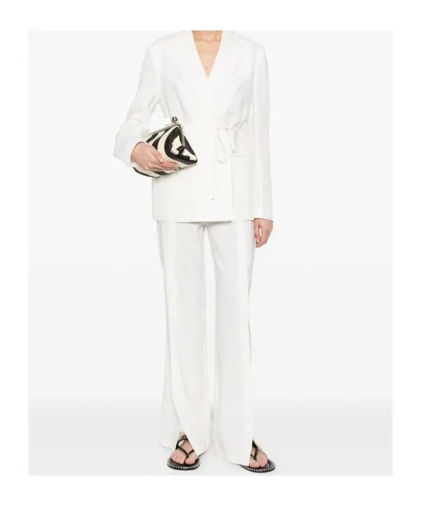 TWINSET Belted Blazer - White