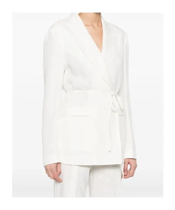 TWINSET Belted Blazer - White