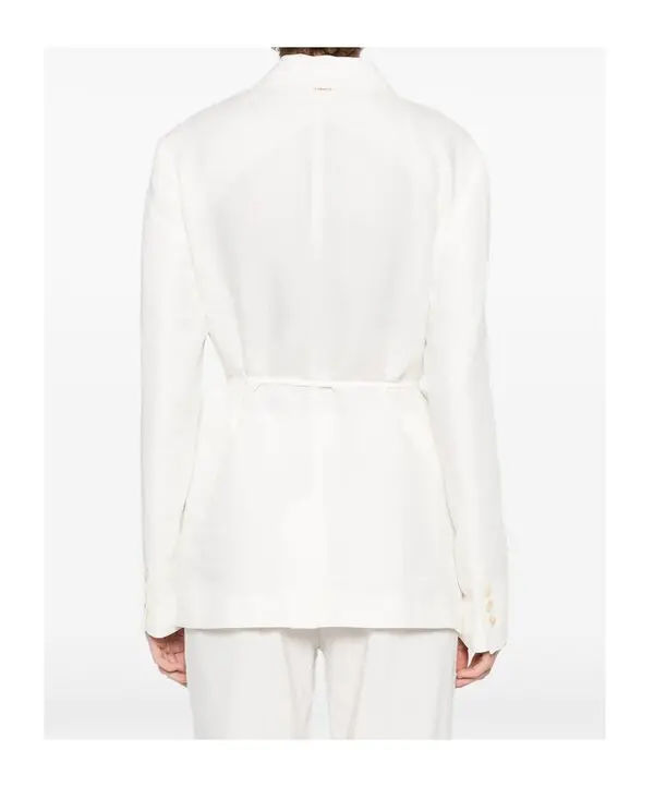 TWINSET Belted Blazer - White