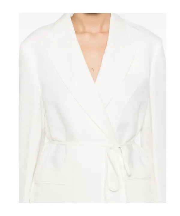 TWINSET Belted Blazer - White