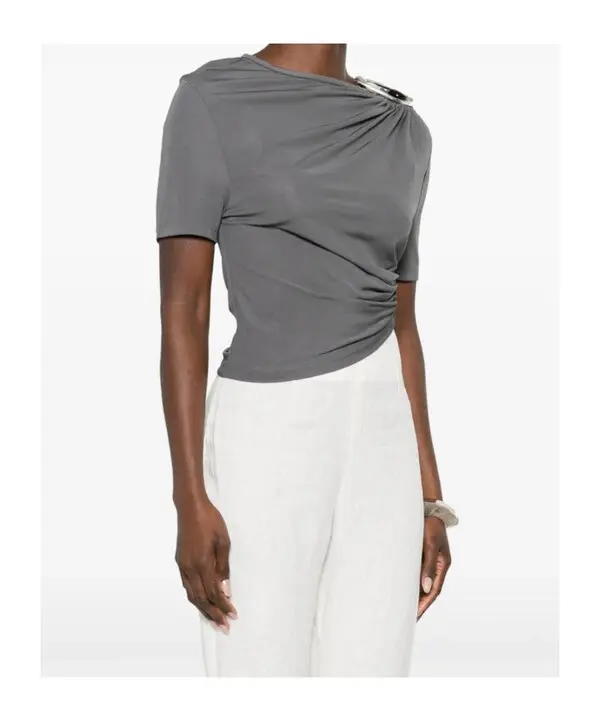 Christopher Esber Asymmetrical Draped Top With Pleated Details