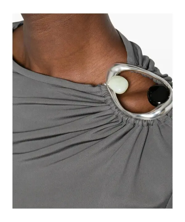 Christopher Esber Asymmetrical Draped Top With Pleated Details