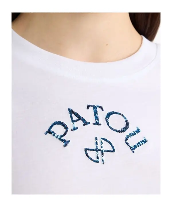 PATOU Logo Embroidered T-shirt - White