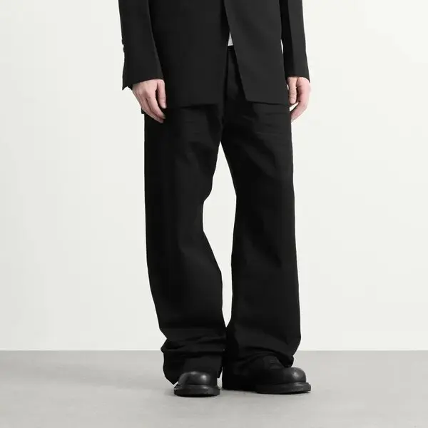Rick Owens Wide Leg Trousers - Black