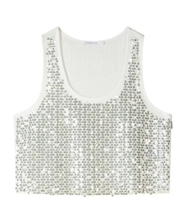 Patrizia Pepe Sequined Cropped Vest