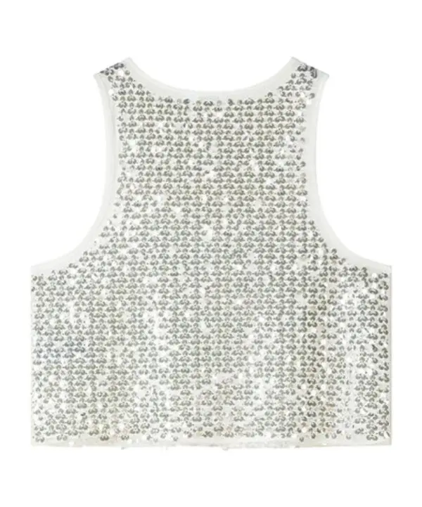 Patrizia Pepe Sequined Cropped Vest