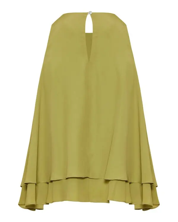 AMI Paris Sleeveless Tiered Blouse