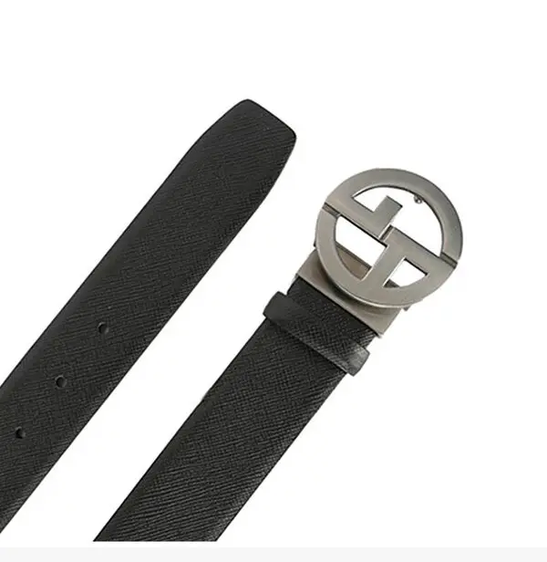 Giorgio Armani Logo Detail Leather Belt