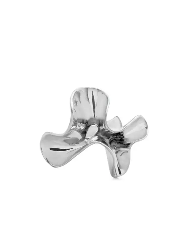 Bottega Veneta Sculptural Anemone Ring - Silver