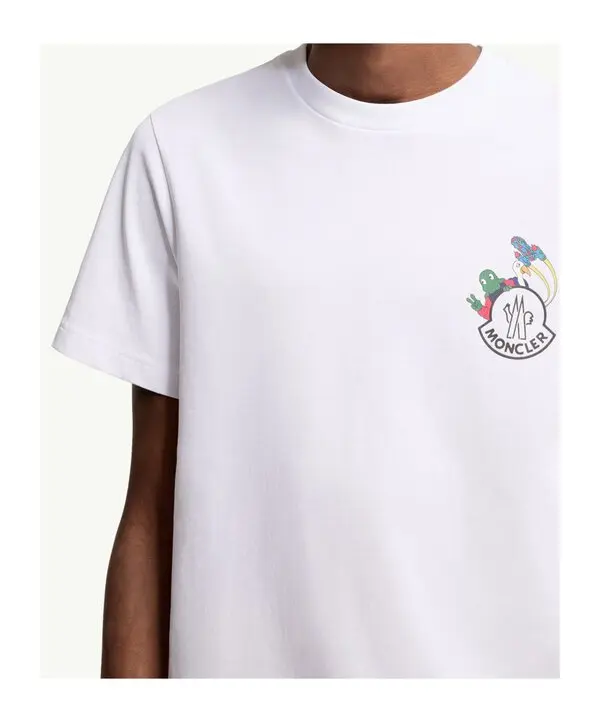 Moncler Cartoon Logo Graphic Crewneck T-shirt