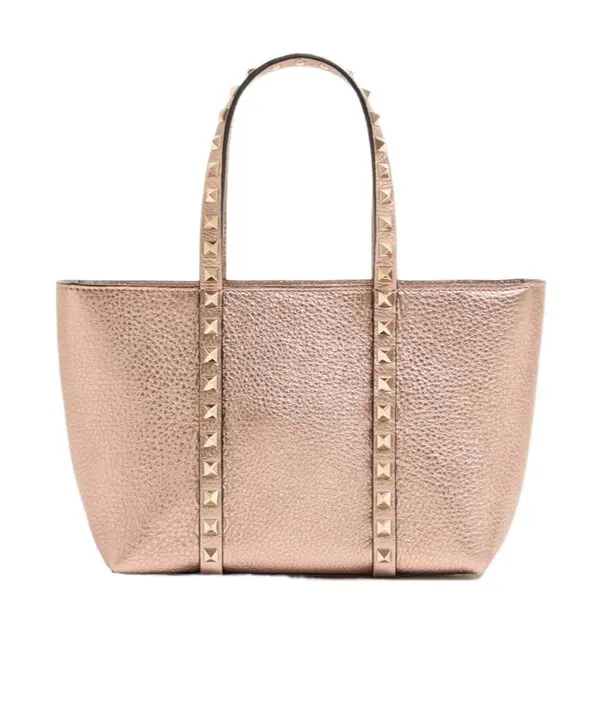 Valentino Garavani Small Rockstud Leather Tote Bag - Light Pink