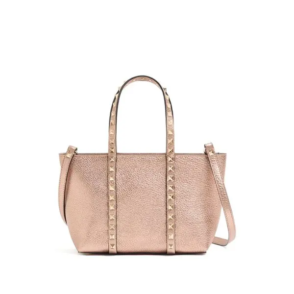 Valentino Garavani Small Rockstud Leather Tote Bag - Light Pink