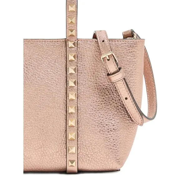 Valentino Garavani Small Rockstud Leather Tote Bag - Light Pink