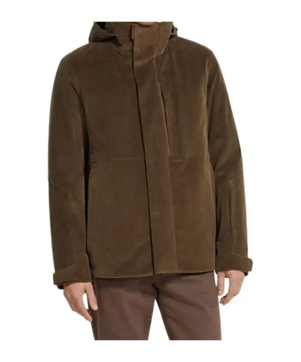 Zegna Cashco Hooded Corduroy Jacket