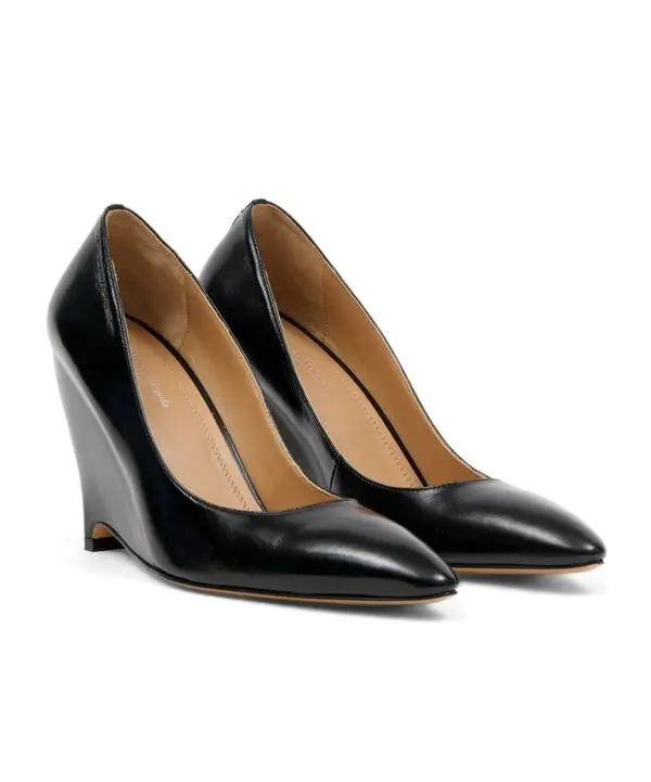 MAISON MARGIELA Pointed Toe Wedge Pumps - Black