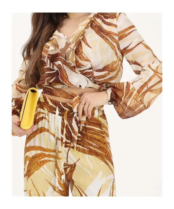 Just Cavalli Blouse With Stylised Leaf Print