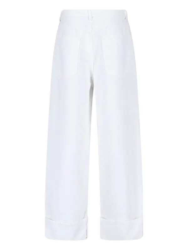 RÓHE Wide-leg Cuffed Jeans