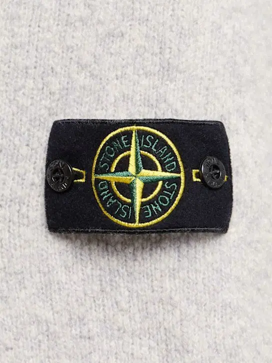 Stone Island Wool Blend Crewneck Sweater - White