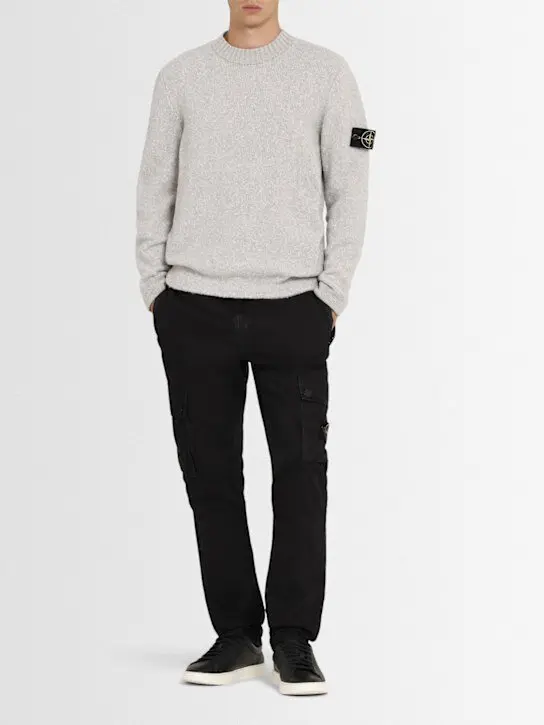 Stone Island Wool Blend Crewneck Sweater - White