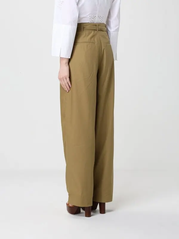 Soeur Belted Wide-leg Pants - Brown