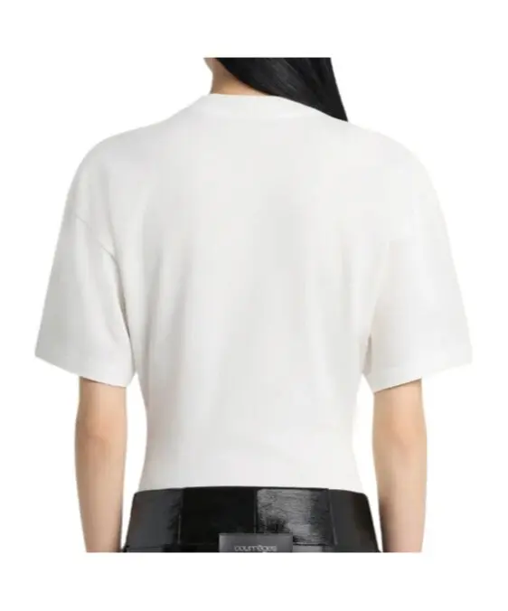 COURREGES Courrèges Waisted Printed T-shirt - White