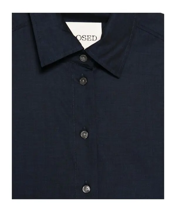Closed Long Sleeve Collared Shirt - Black