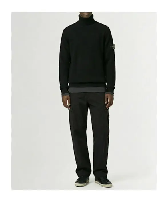 Stone Island Ribbed Wool Nylon Sweatshirt