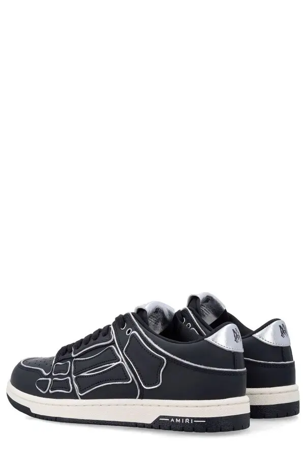 Amiri Low-top Sneakers With Bone Detailing - Black