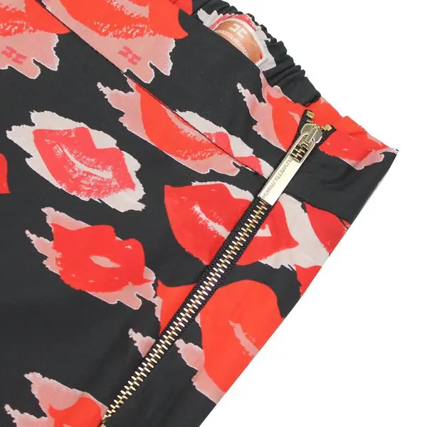 Elisabetta Franchi Printed Wide Leg Trousers