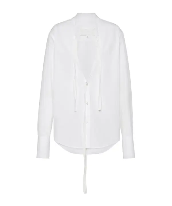 MAISON MARGIELA Tie-detail Poplin Shirt