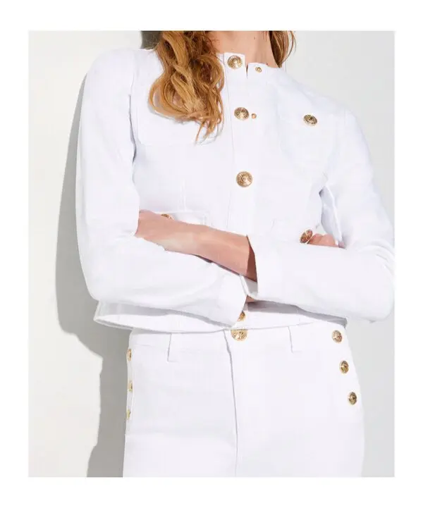 Liu Jo Buttoned Crewneck Denim Jacket