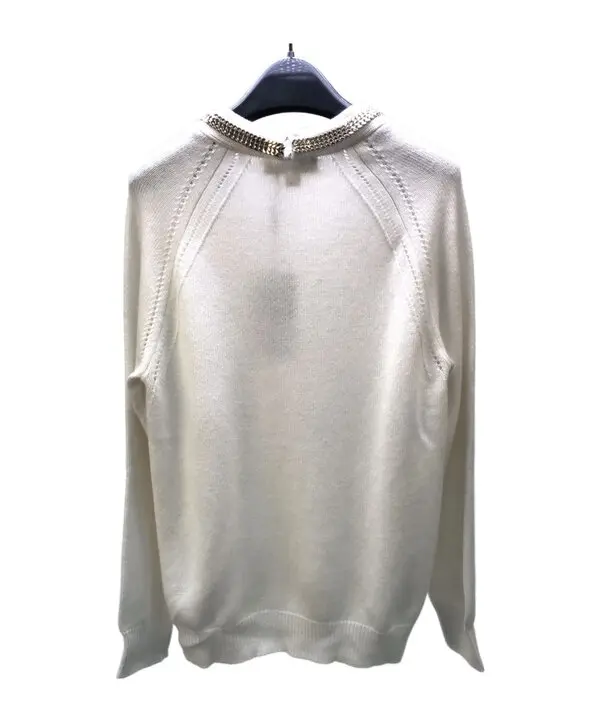 Burberry Round Neck Long Sleeve Knitted Pullover With Ribbed Trim