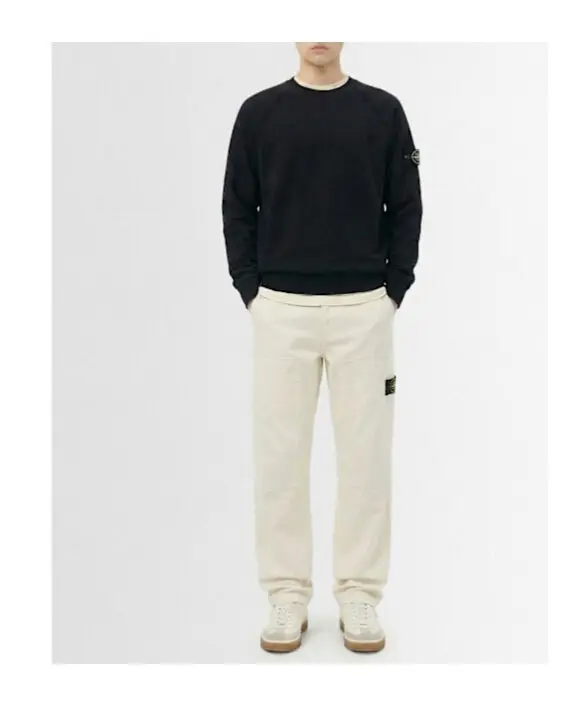 Stone Island Brushed Cotton Crewneck Sweatshirt With Sleeve Logo Patch - Pink