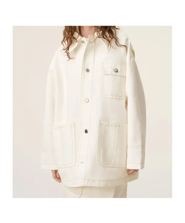 Ami Long-sleeved Work Jacket - White Cream